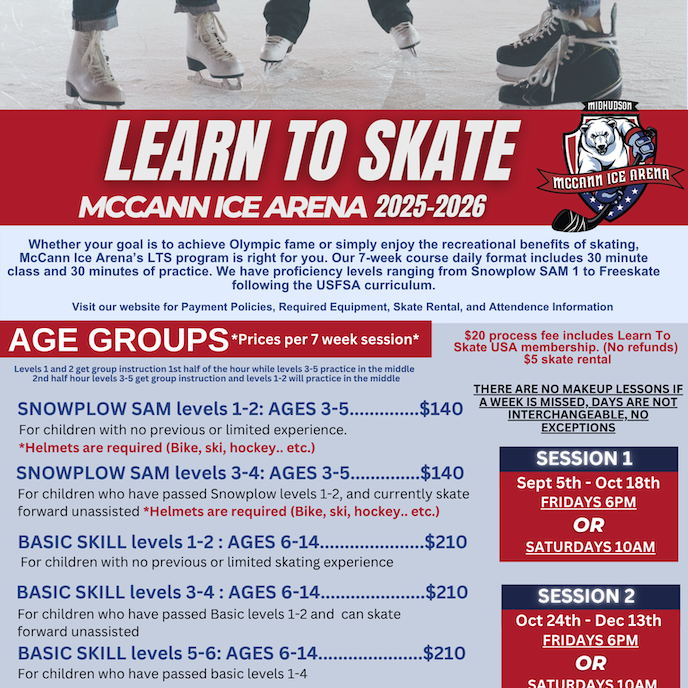 McCann Ice Arena | Poughkeepsie | Ice Skating | Hockey | Sports Facility